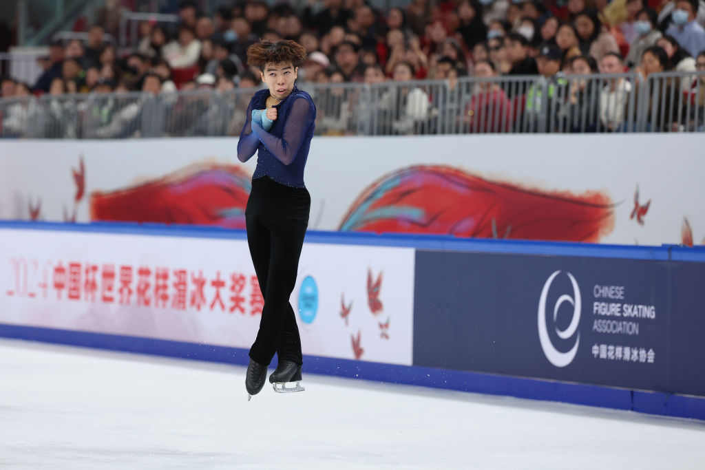 Shun Sato (JPN) celebrates first ISU Grand Prix title at Cup of China